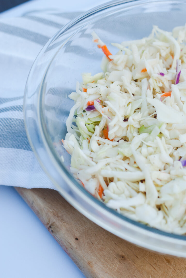 Easy Coleslaw Recipe with Apple Cider Vinegar (No Mayo) - The Little ...