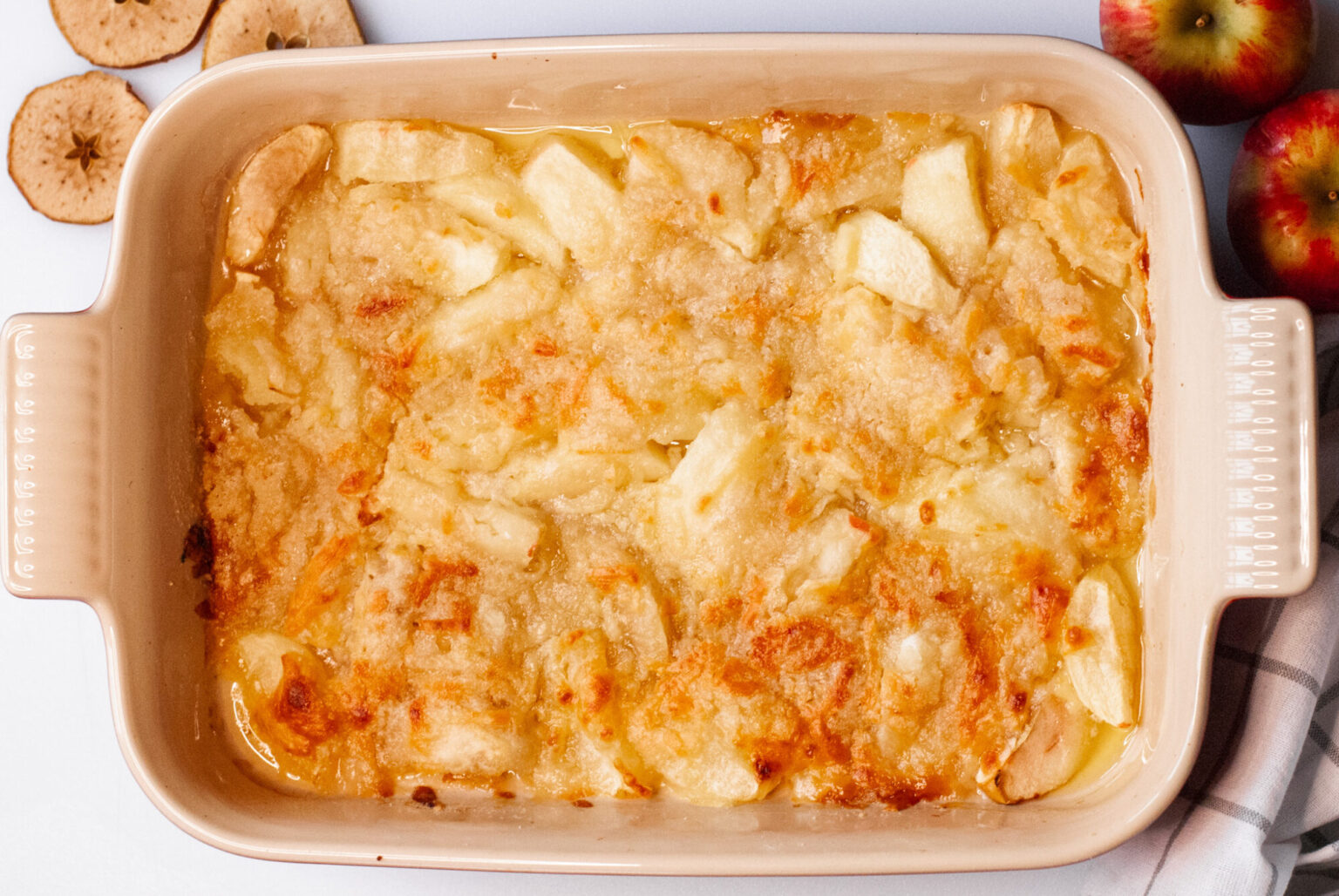 Old-Fashioned Baked Apple Cheese Casserole Recipe - The Little Modern Farm